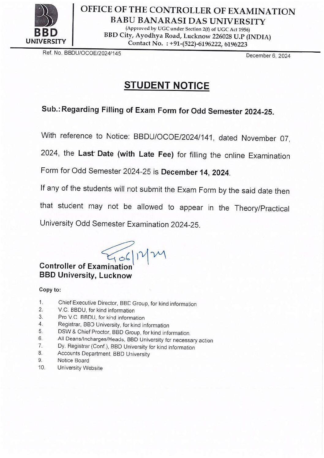 regarding_filling_of_exam_form_for_odd_semester_2024_25 | BBDU