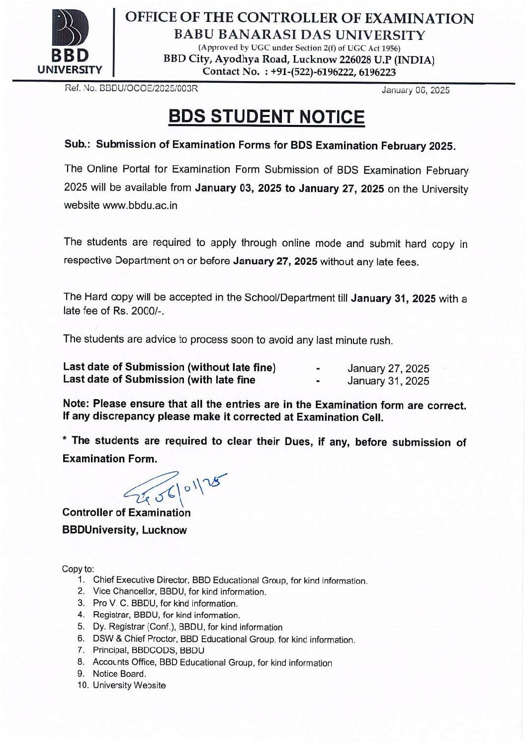 submission_of_examination_forms_for_bds_examination_february_2025_revised | BBDU