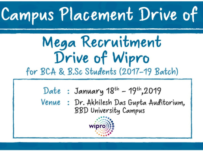 BBDU Campus Placement Drive | Placement News | BBDU